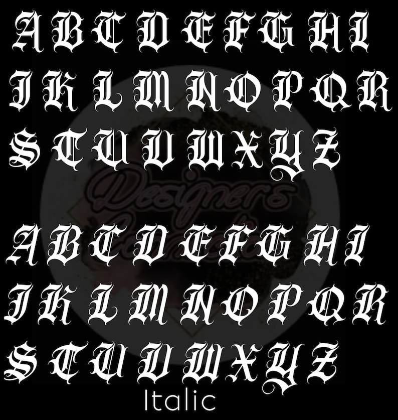 Gangsta Font, Tattoo Font - Etsy