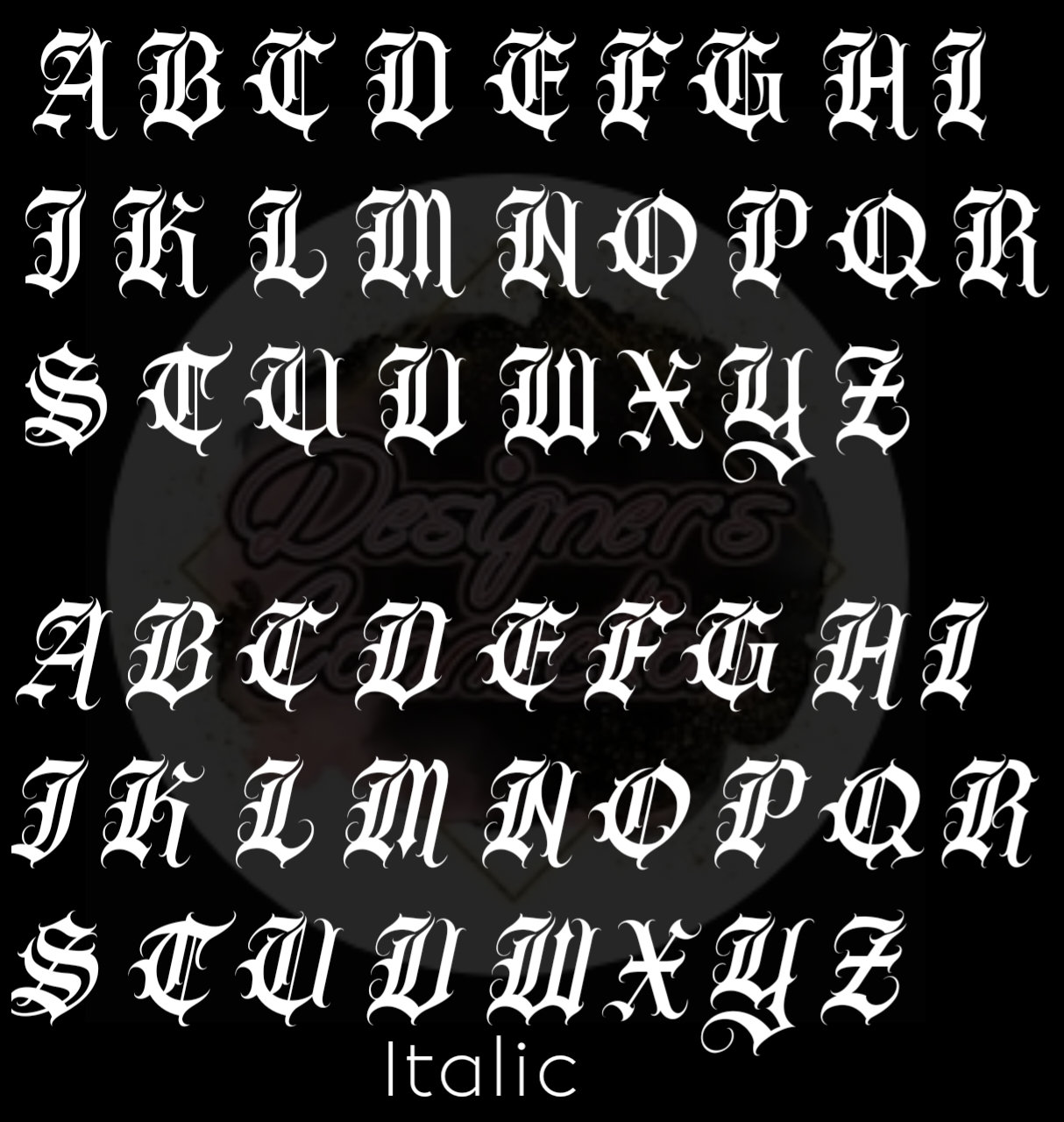 Gangsta Font, Tattoo Font - Etsy