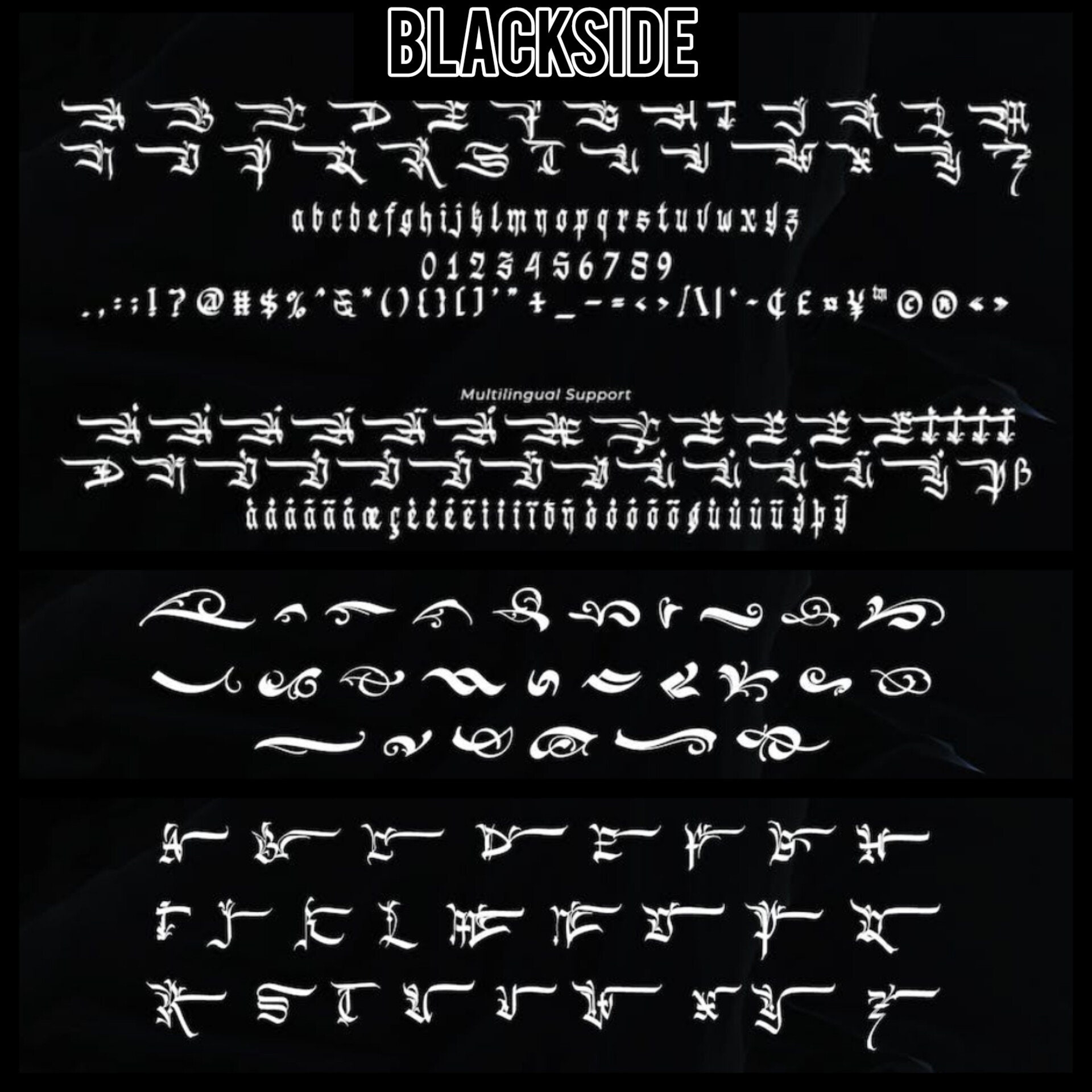 Aceking Font, Southside Font, Black Side Font, Cambridge Font, Snubhore ...