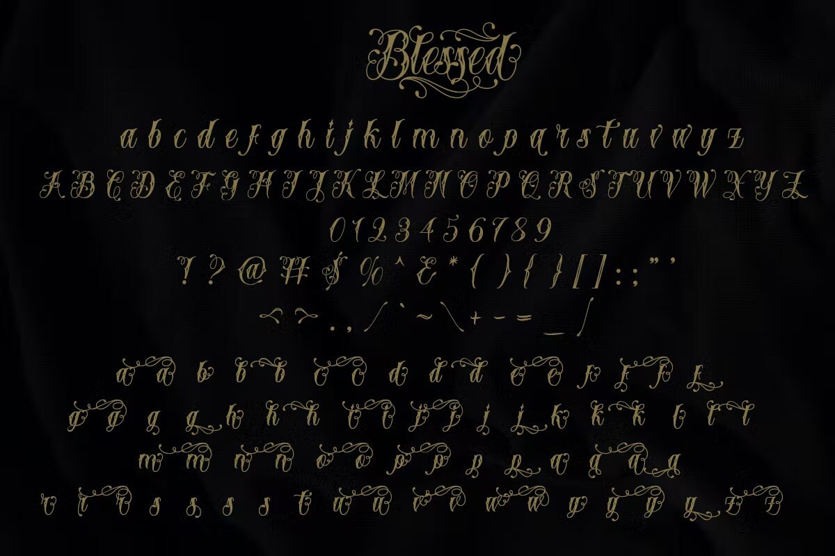 Blessed Tattoo Fonts, Chicano Fonts, Gangster Fonts, Urban Fonts ...