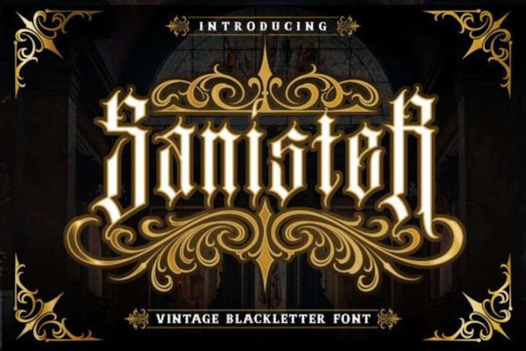 Sanister Font, Gangster Font, Tattoo Font, Chicano Font - Etsy