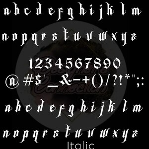 Gangsta Font, Tattoo Font - Etsy