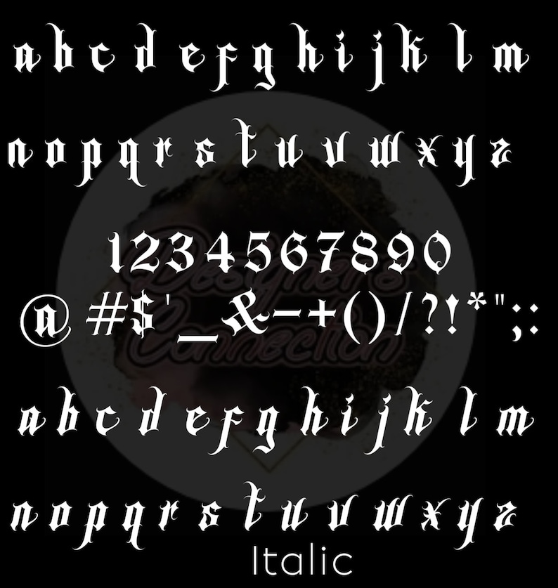 Gangsta Font, Tattoo Font - Etsy