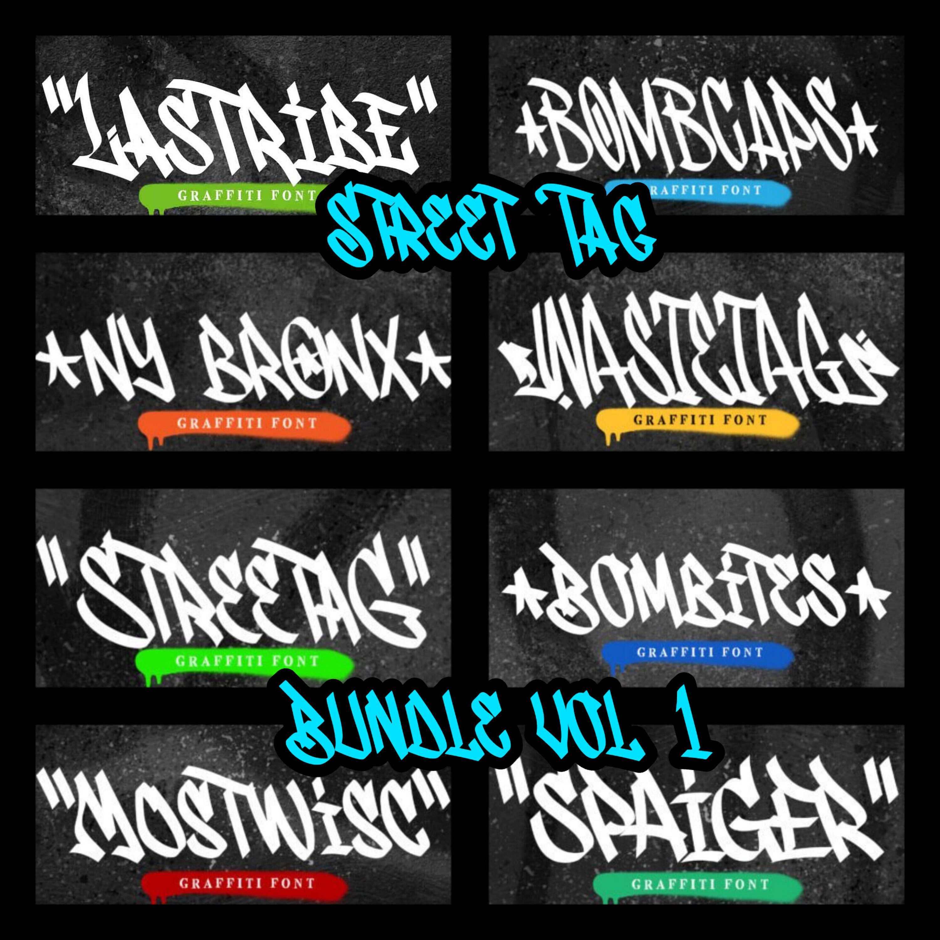 Street Tag Bundle Font - Etsy