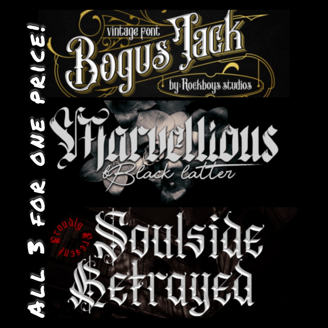 Bogus Jack Font, Southside Betrayal, Marvellious Font - Etsy
