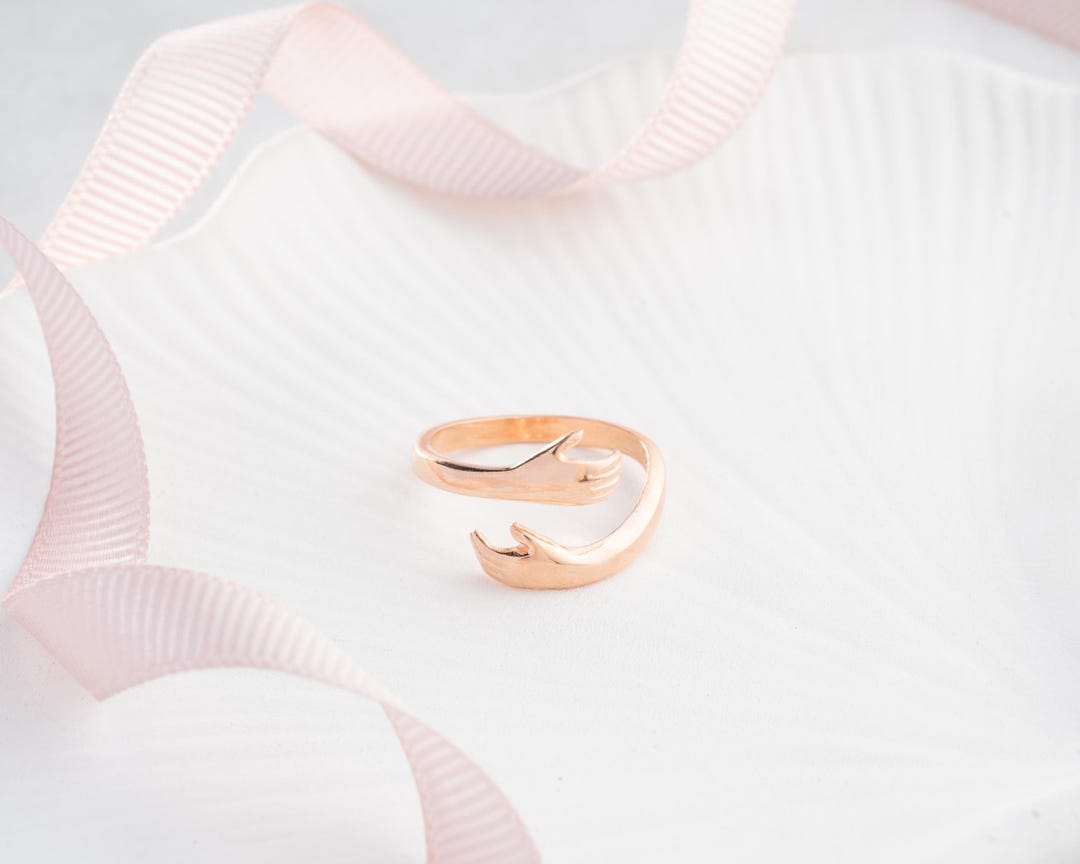 Adjustable Hugging Silver Ring, Hand Stackable Silver Ring, Handmade ...