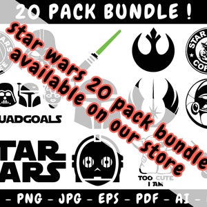 Star Wars SVG Bundle, 5 Files, Star Wars Clipart,layered Star Wars ...
