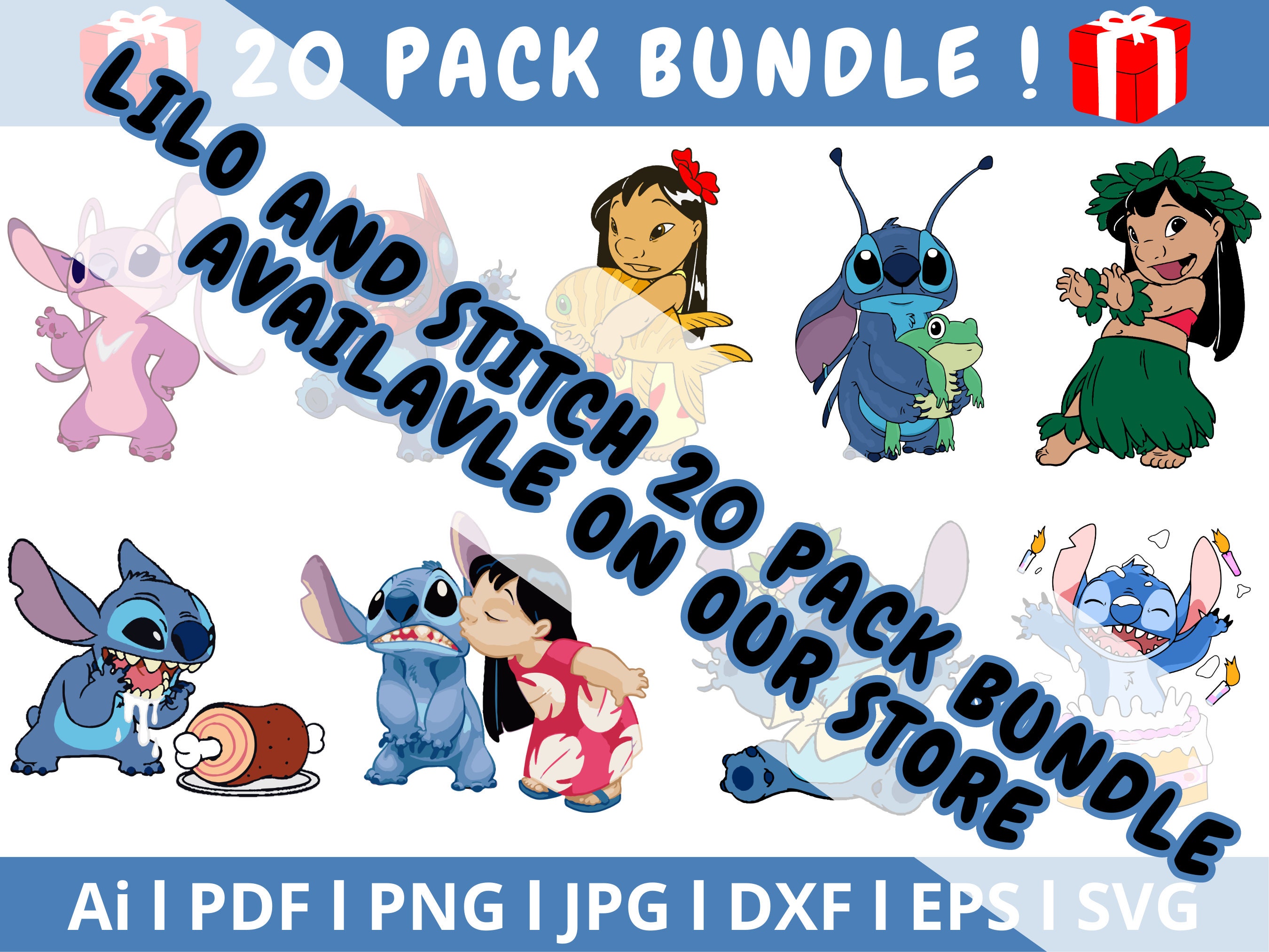 Stitch SVG Files for Cricut, 10 Stitch Pack Bundle, Printable Sticker ...