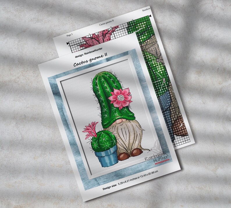 Gnome Cross Stitch Pineapple Cross Stitch Pattern PDF Tropical - Etsy