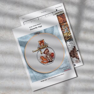 Toy Bear Cross Stitch Pattern PDF, Bottle Cross Stitch, Small Cross ...
