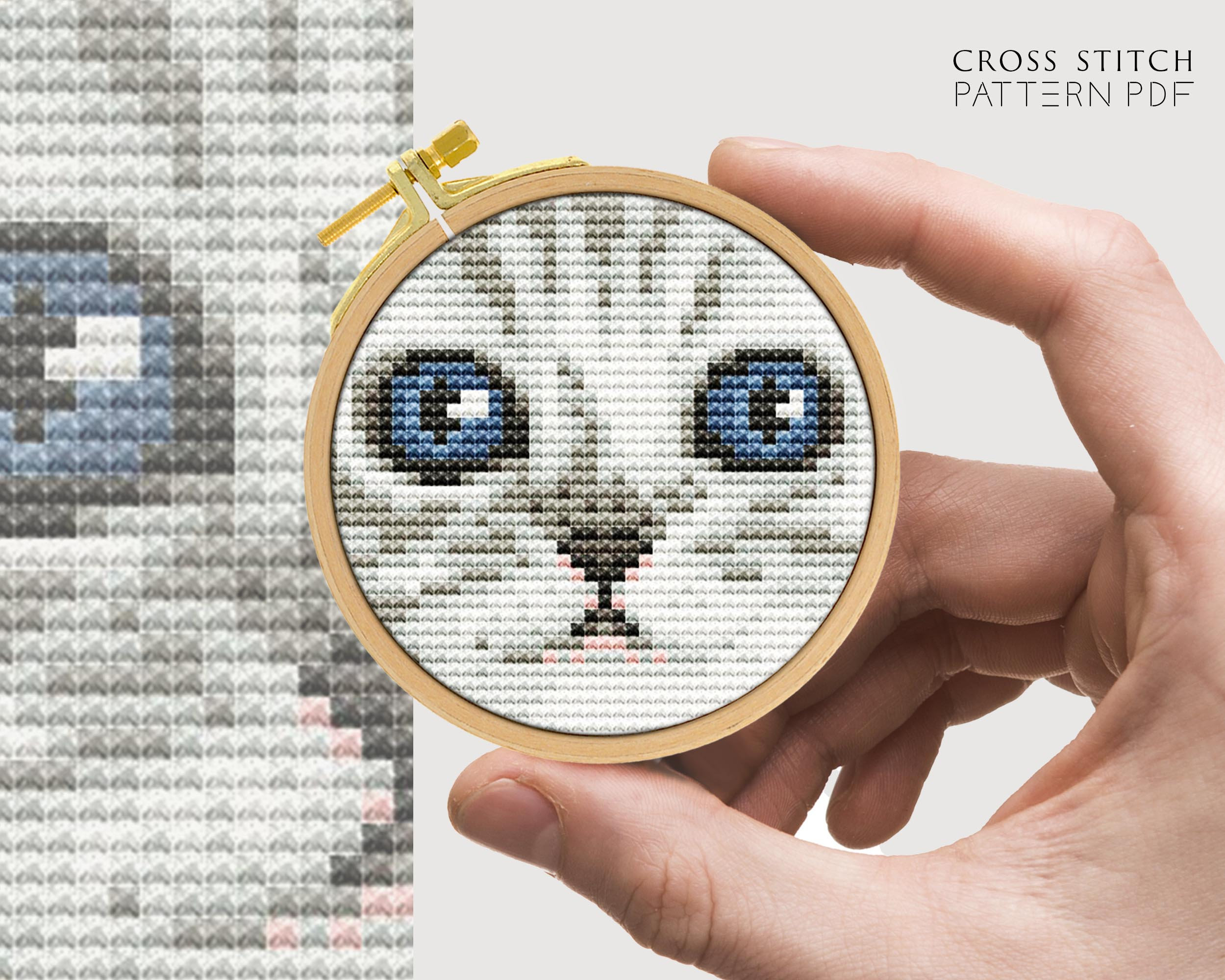 Cat Cross Stitch Pattern PDF Set of 4 Tiny Cross Stitch Cute Animal ...