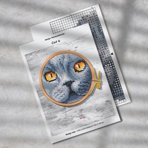 Cat Cross Stitch Pattern PDF Set of 4 Tiny Cross Stitch Cute Animal ...