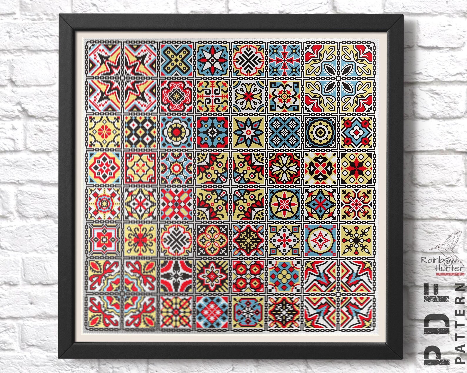 Patchwork Cross Stitch Sampler Cross Stitch Squares Ornament - Etsy