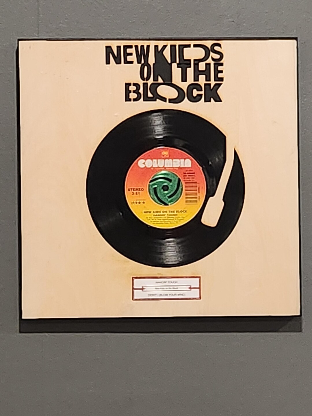NKOTB Hangin' Tough Record Art: Vintage Vinyl Turntable Design - Etsy