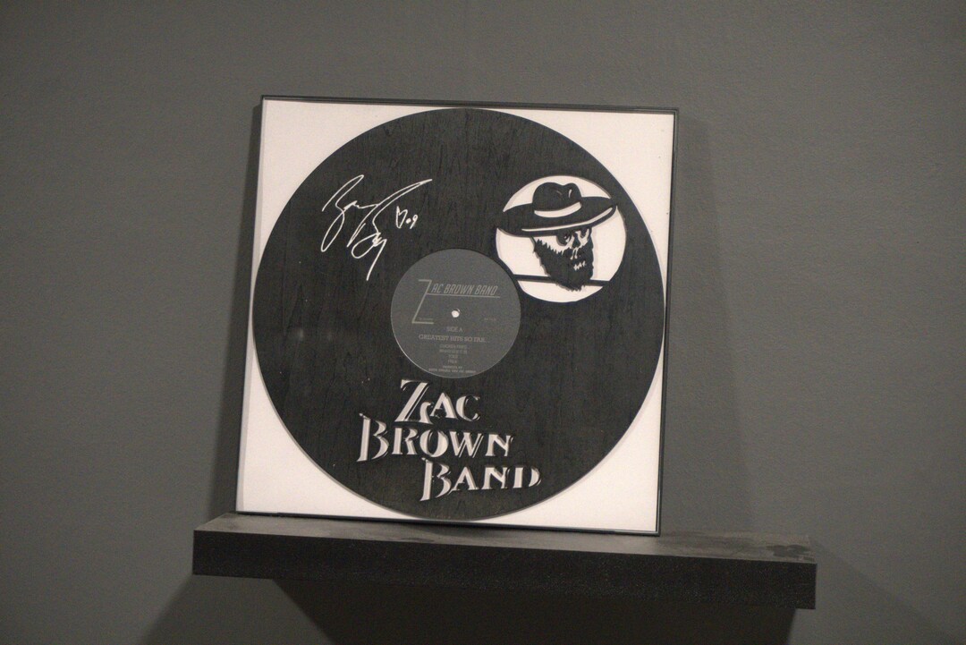 Zac Brown Band – Cutout Faux Record Art With Signature - Etsy