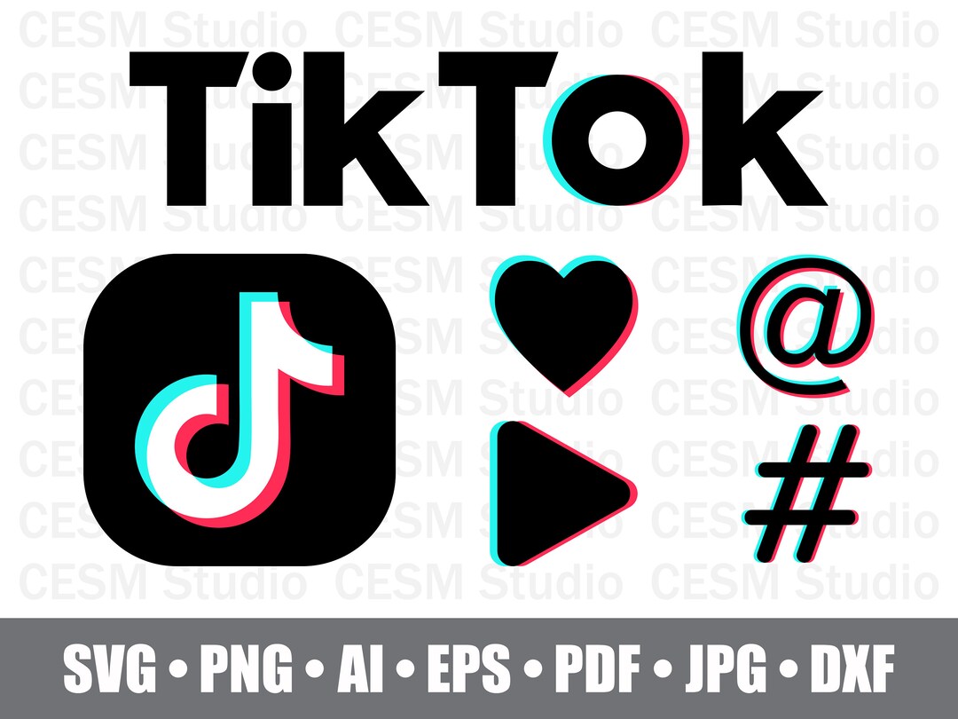 Tik Tok SVG Sticker Bundle Decal High Quality Digital - Etsy