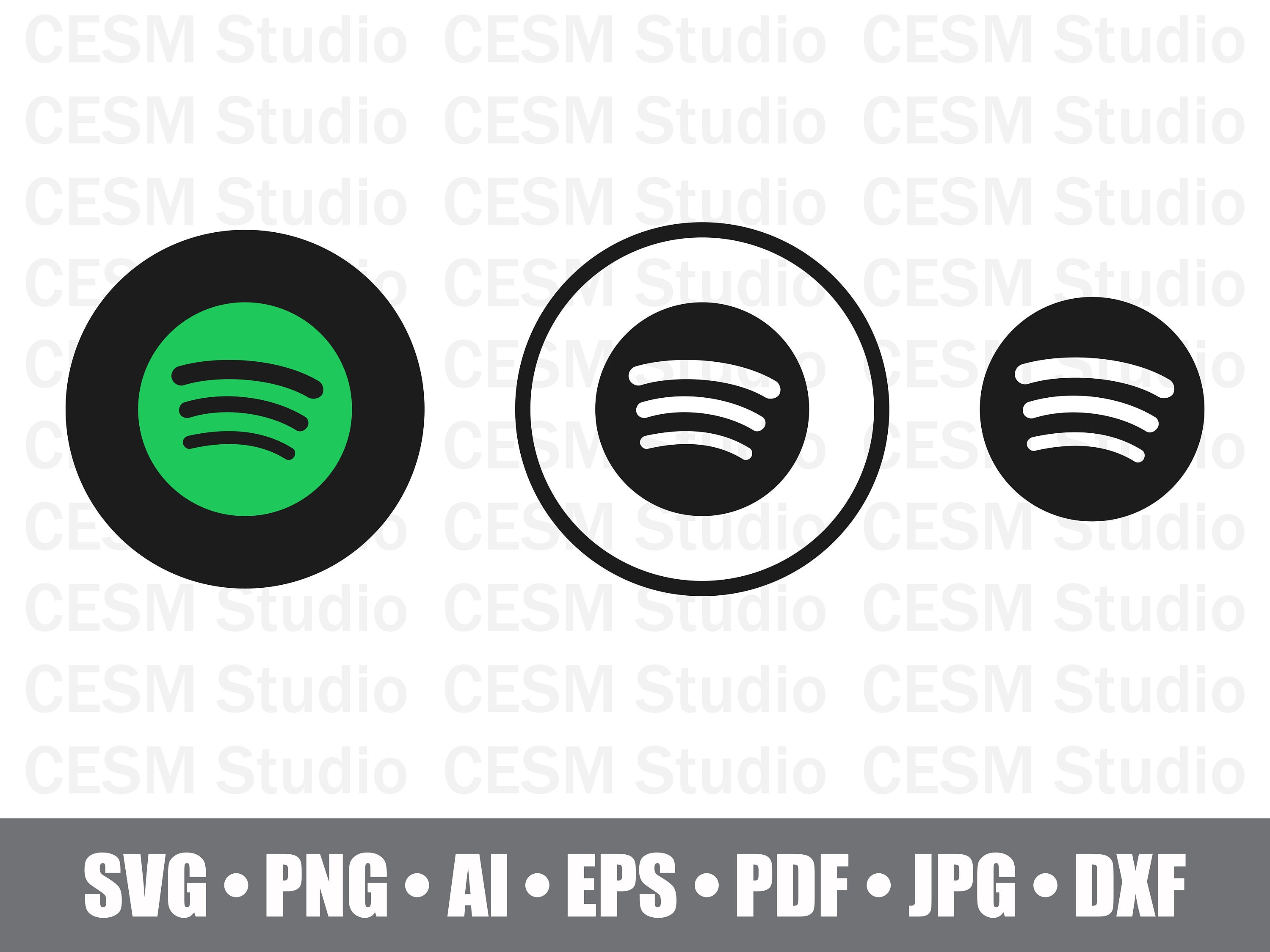 Spotify SVG Sign. Cricut Cut File. Music Clipart. Silhouette. - Etsy UK