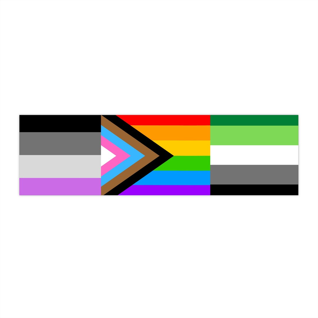 Ace-aro-lgbtqia+ Bumper Sticker (indoor/outdoor Vinyl Sticker) Pride ...