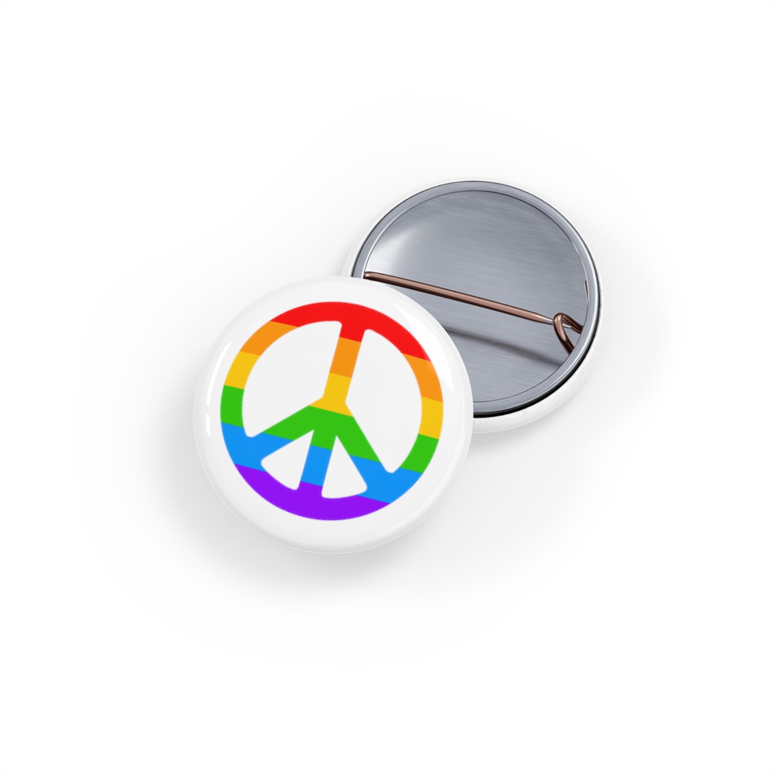 Peace Sign - Rainbow/lgbt (pin/button) - Etsy