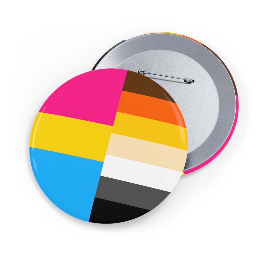 Pan-bear Pride pin/button - Etsy