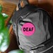 Deaf (pin/button/badge) - Pink - Hearing Loss, Hearing-impaired ...