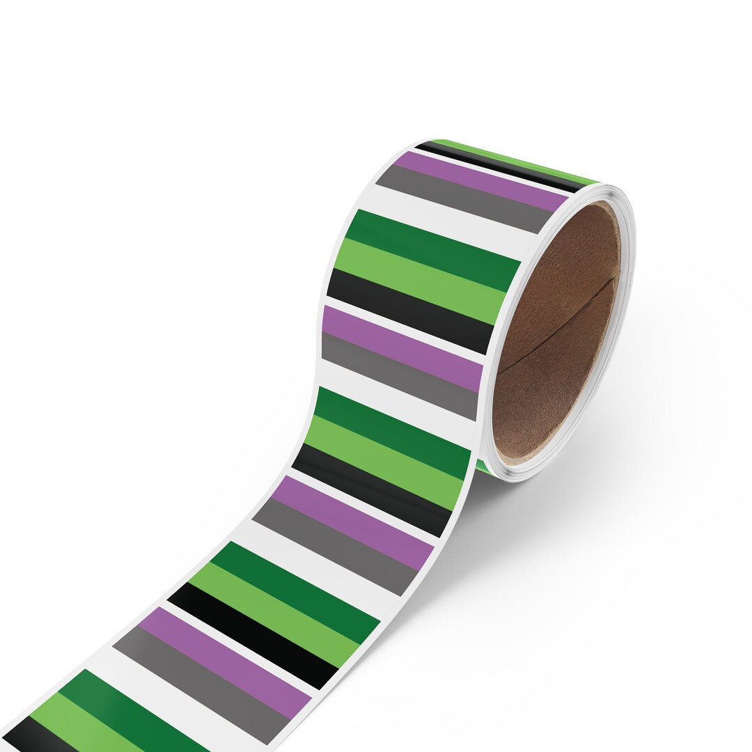 Aromantic-asexual / Aro-ace Pride Square Sticker Label Rolls, Lgbt ...