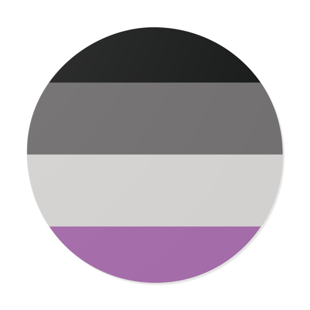 Asexuality Pride Flag (round Vinyl Sticker) Asexual Ace Pride Vinyl ...