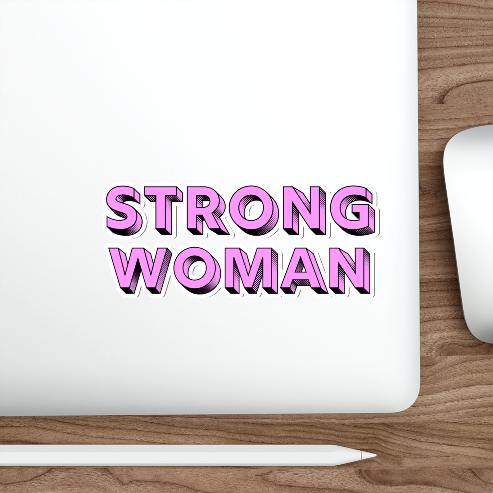 Strong Woman - Pink Blocky Font (die-cut Sticker) - Etsy