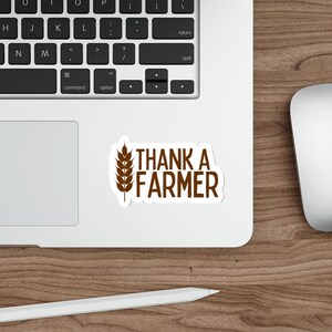 Thank A Farmer (indoor/outdoor Vinyl Sticker) Dark Brown - Agriculture ...