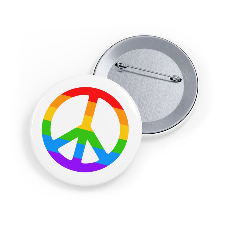 Peace Sign - Rainbow/lgbt (pin/button) - Etsy