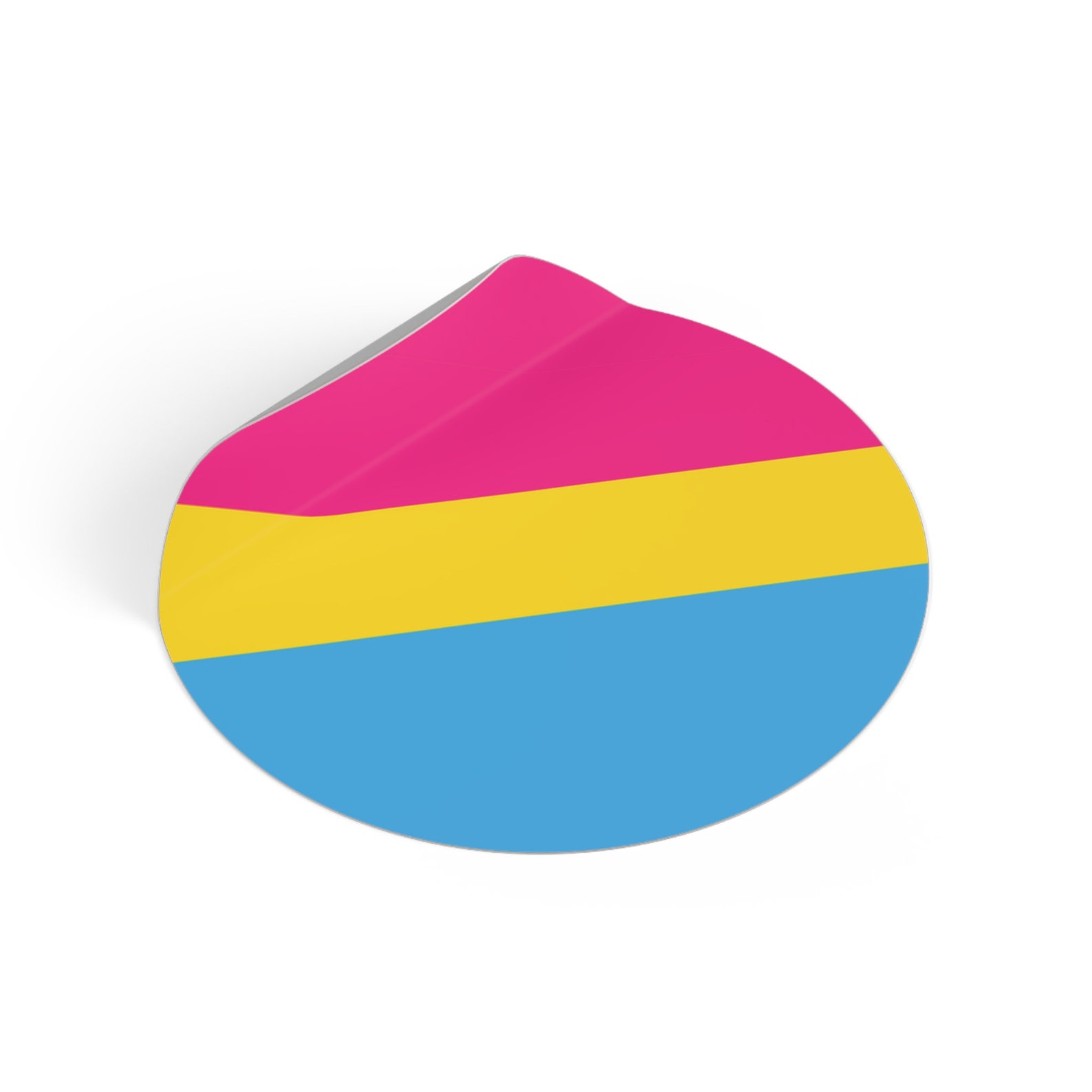 Pan/ Pansexual Pride Flag (round Vinyl Sticker, 5 Sizes) LGBTQIA+ Decal ...