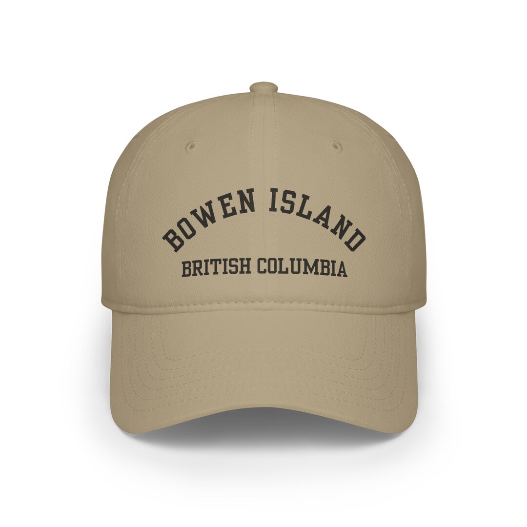 Bowen Island, British Columbia Black Font low Profile Baseball Cap - Etsy