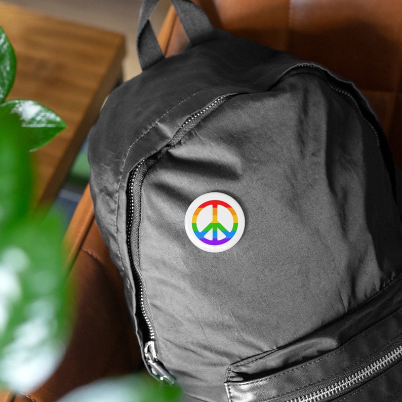 Peace Sign - Rainbow/lgbt (pin/button) - Etsy