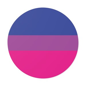 Bi/bisexual Pride Flag (round Vinyl Sticker, 5 Sizes) Lgbt/lgbtqia+ ...