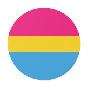 Pan/ Pansexual Pride Flag (round Vinyl Sticker, 5 Sizes) LGBTQIA+ Decal ...