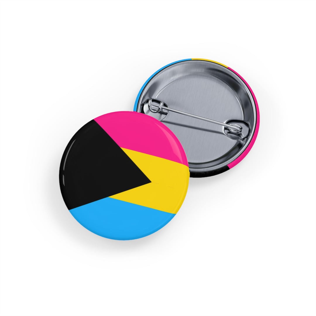 Demi Pan Pride / Demi Pansexual Pride Flag pin/button Pansexual ...