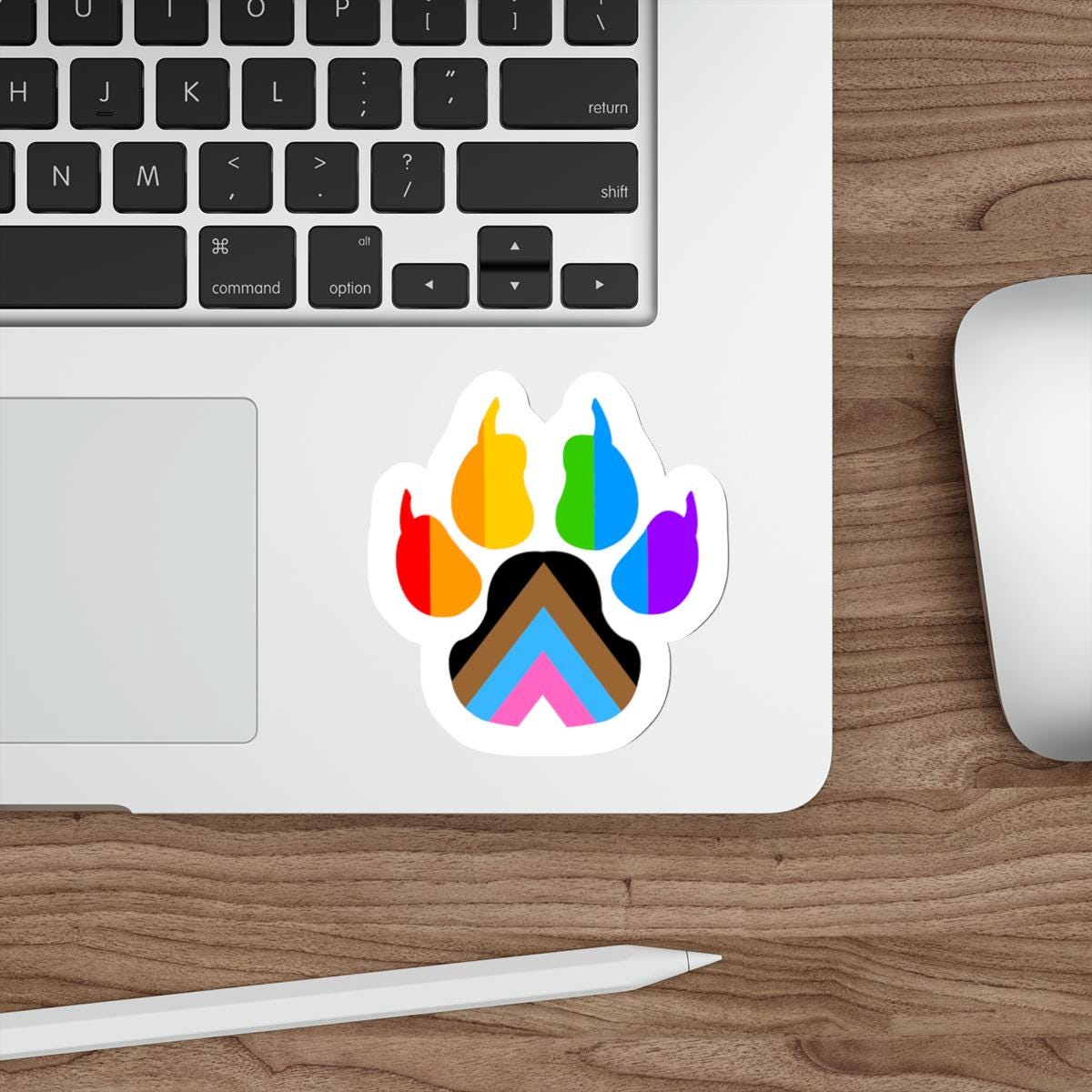 Furry LGBTQIA+ Pride Paw Flag Sticker (5 Sizes) Vinyl Die-cut Indoor ...