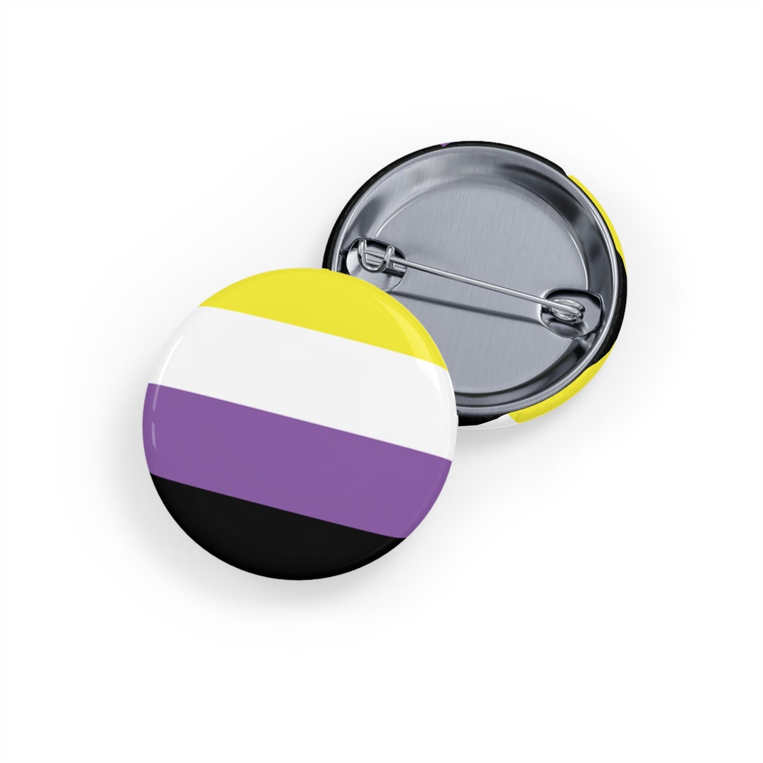 Enby/nonbinary Pride pin/button - Etsy