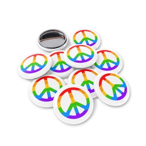 Peace Sign - Rainbow/lgbt (pin/button) - Etsy