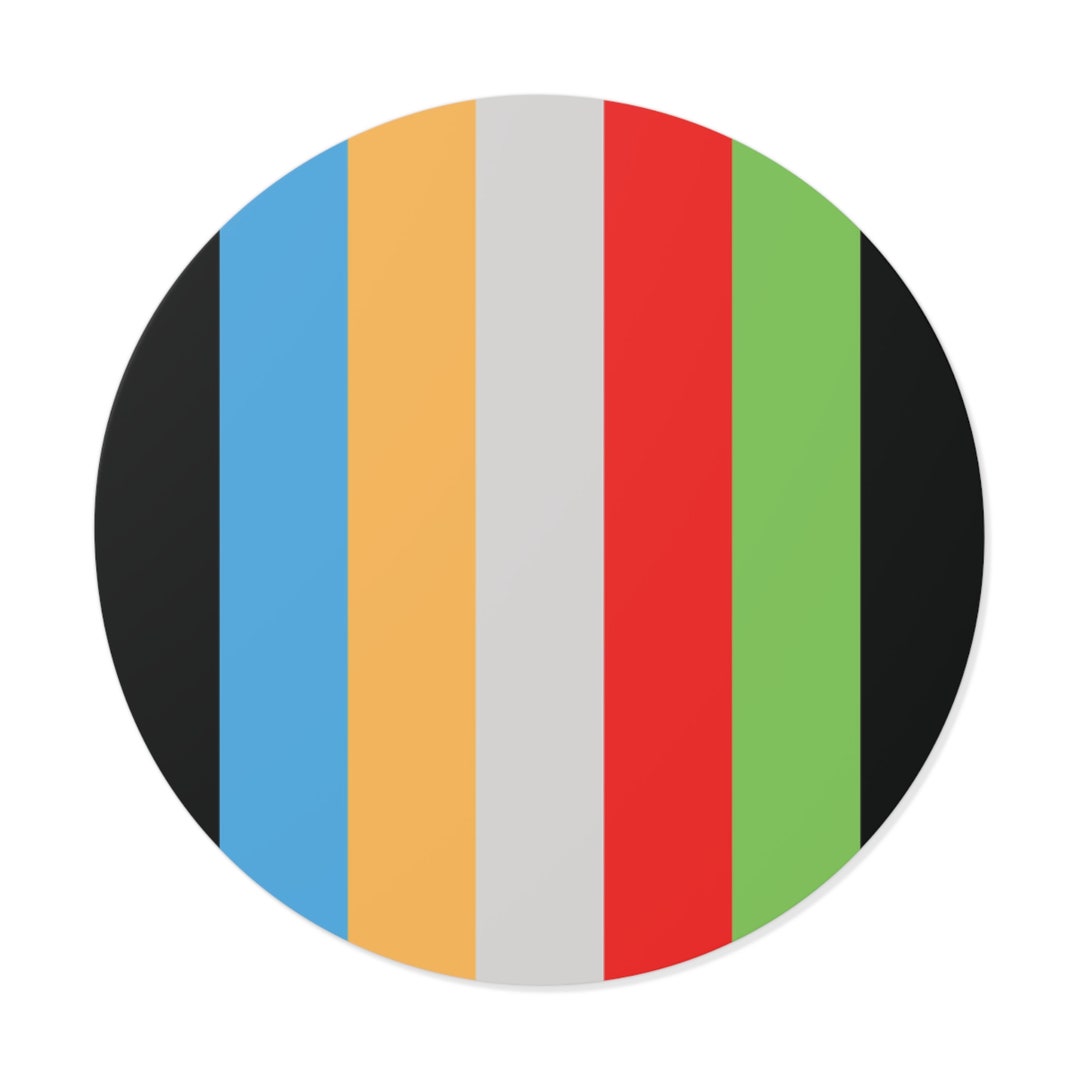 Disability Pride Flag (round Vinyl Sticker) Disability Awareness Button ...