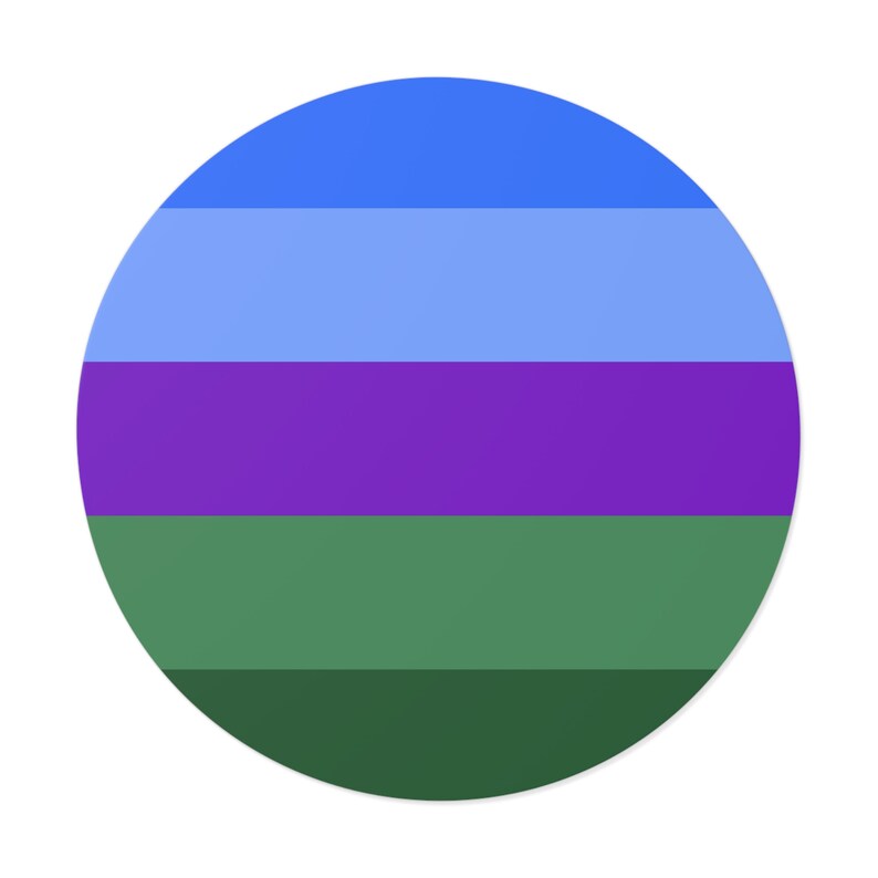 Salmacian Pride Flag (round Vinyl Sticker) LGBTQIA+ Aphrodisian Decal ...