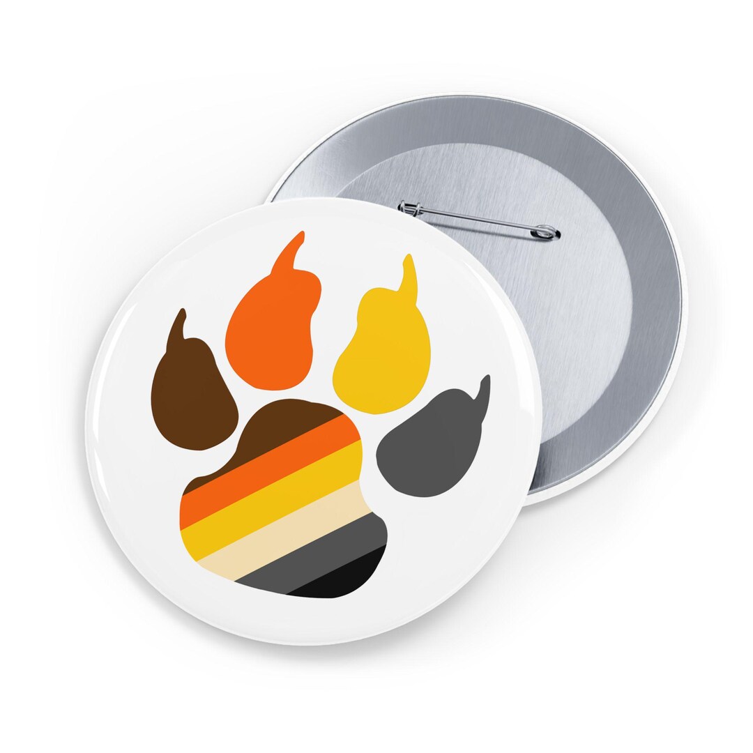 Bear Pride Paw Flag (pin/badge) Furry LGBT Lgbtqia Fursuiter, Gaybear ...