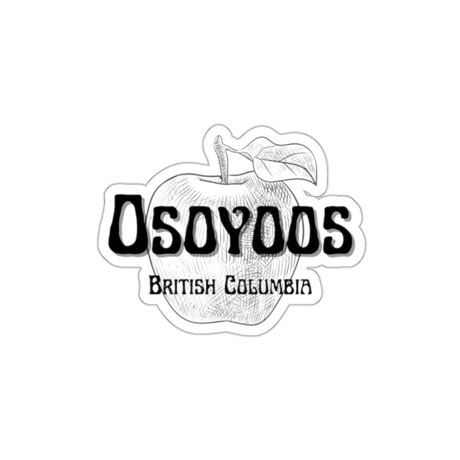 Osoyoos, British Columbia (indoor/outdoor Die-cut Vinyl Sticker) Grey ...