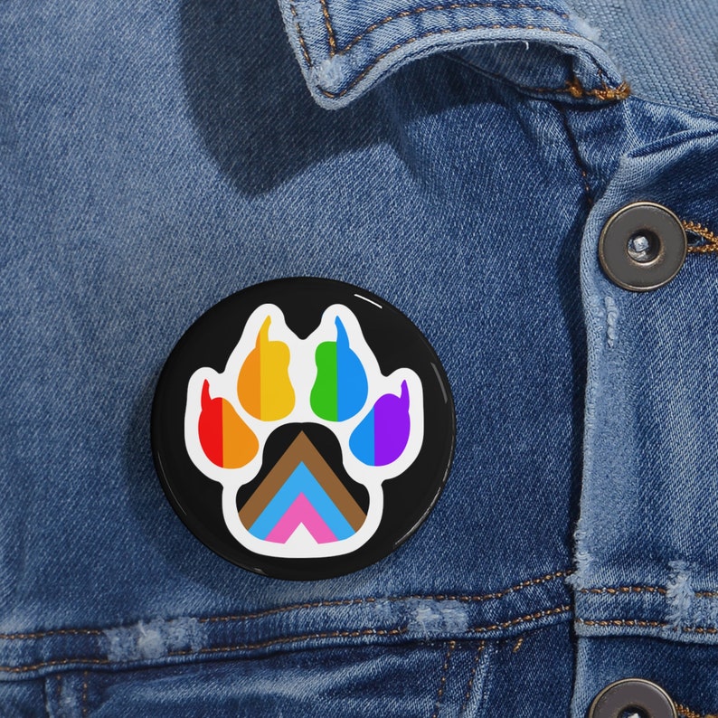 LGBTQIA Pride Paw Flag pin/badge Furry Pride LGBT - Etsy