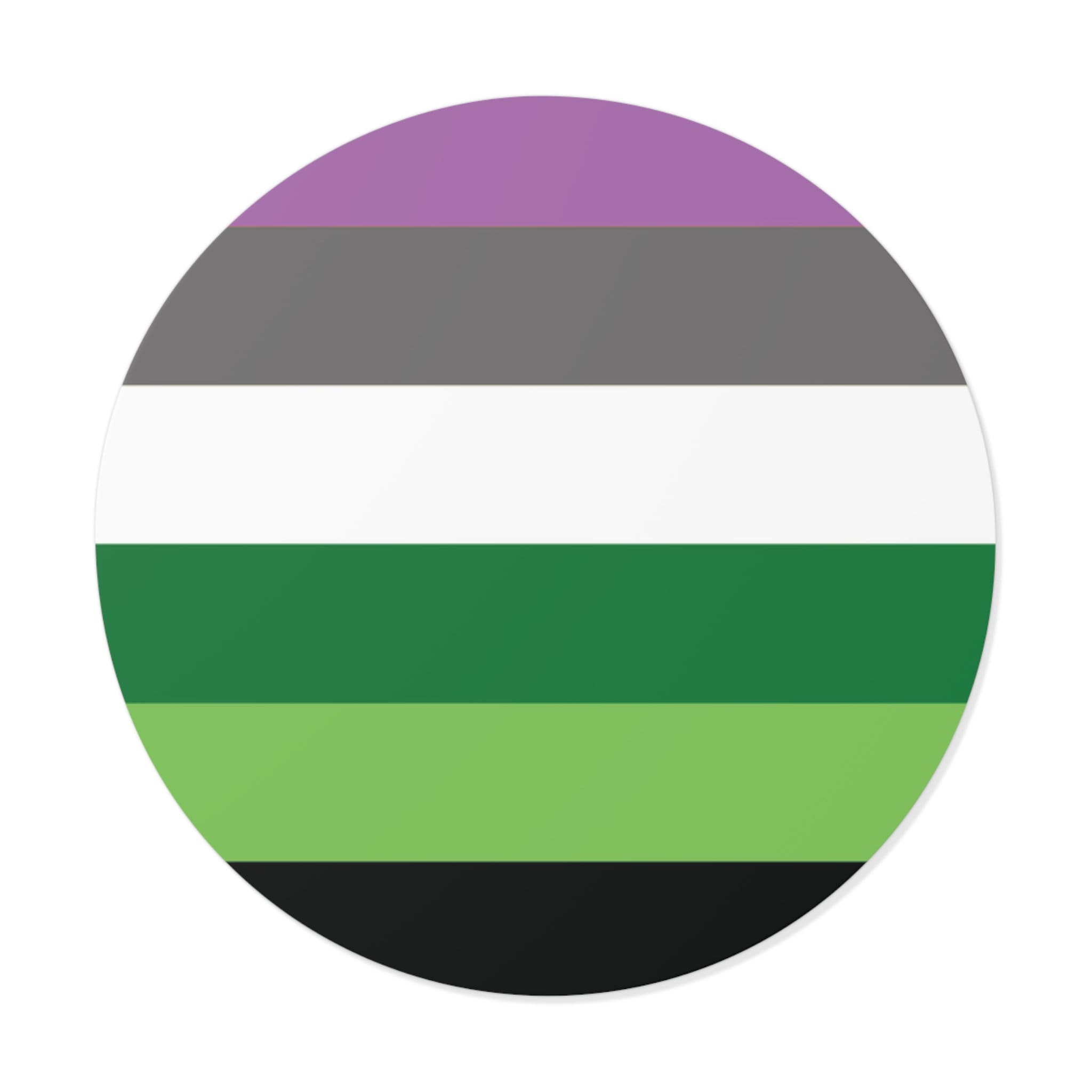 Aroace Pride Flag (round Vinyl Sticker) Aromantic Asexual LGBTQIA+ ...