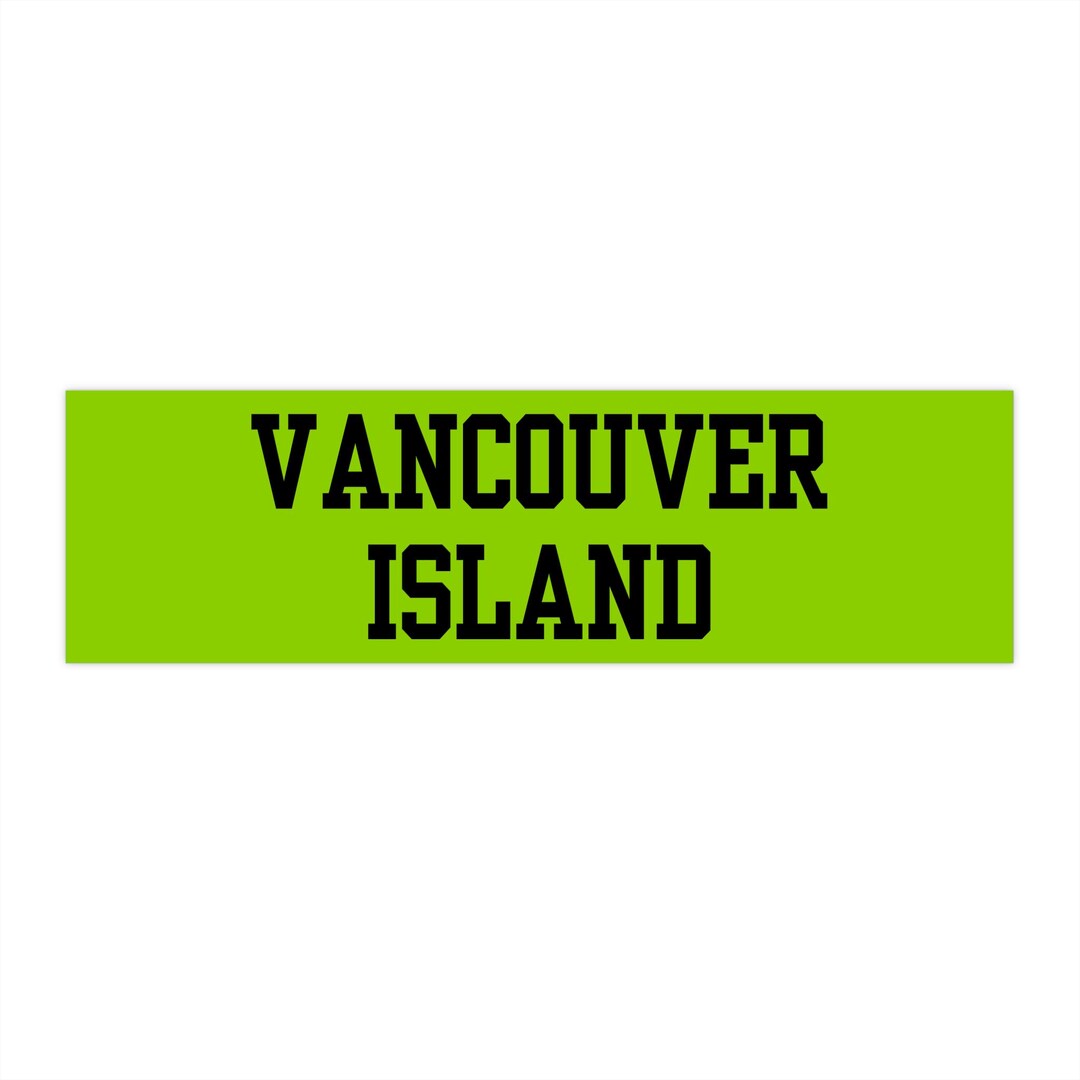 Vancouver Island (waterproof Indoor/outdoor Vinyl Bumper Sticker ...