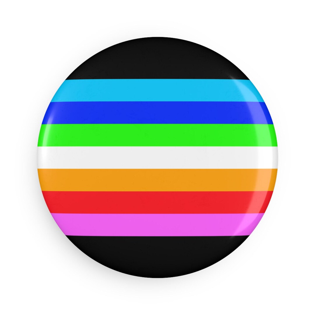 Queer Pride Flag (button Magnet) - (round, 1 or 10 Pcs) Show Queer ...