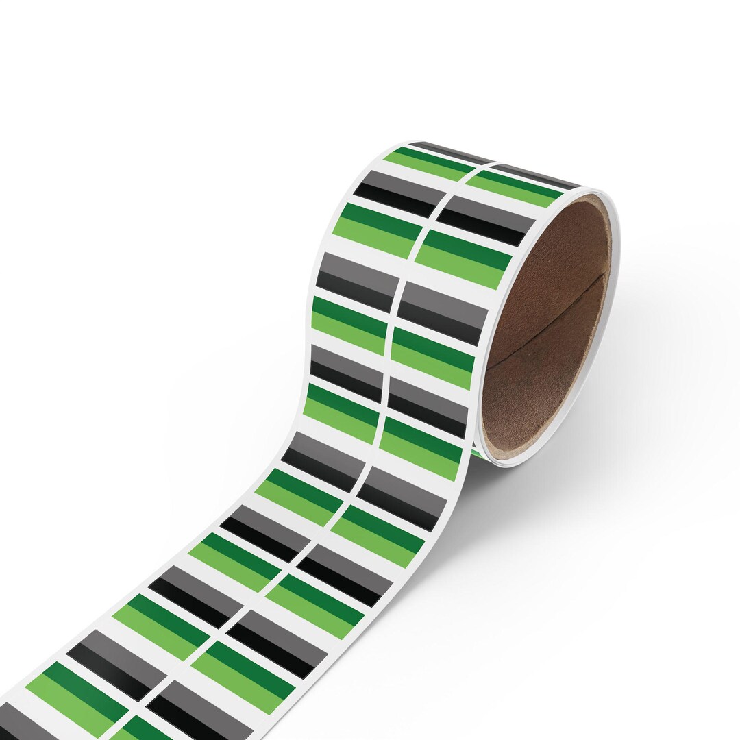 Aro/aromantic Pride Square Sticker Label Rolls - Available in Rolls of ...