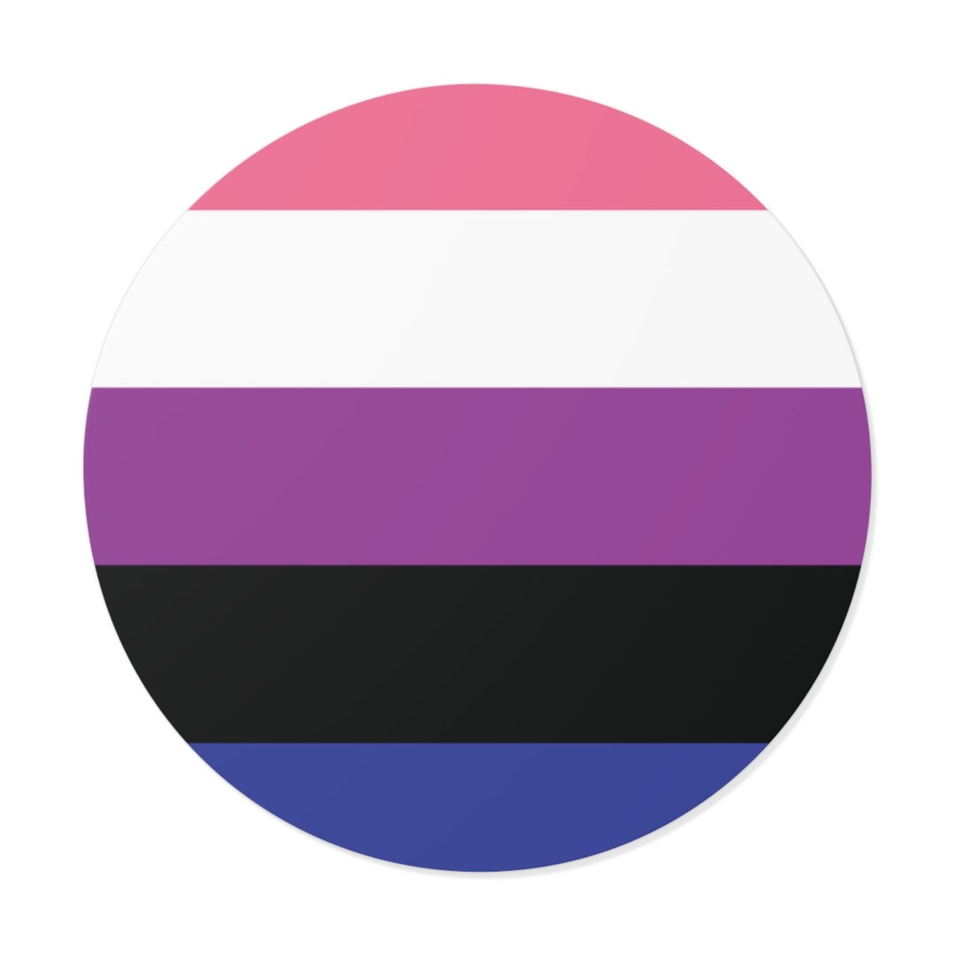 Gender Fluid Pride Flag (round Vinyl Sticker) Lgbt/lgbtqia - Etsy