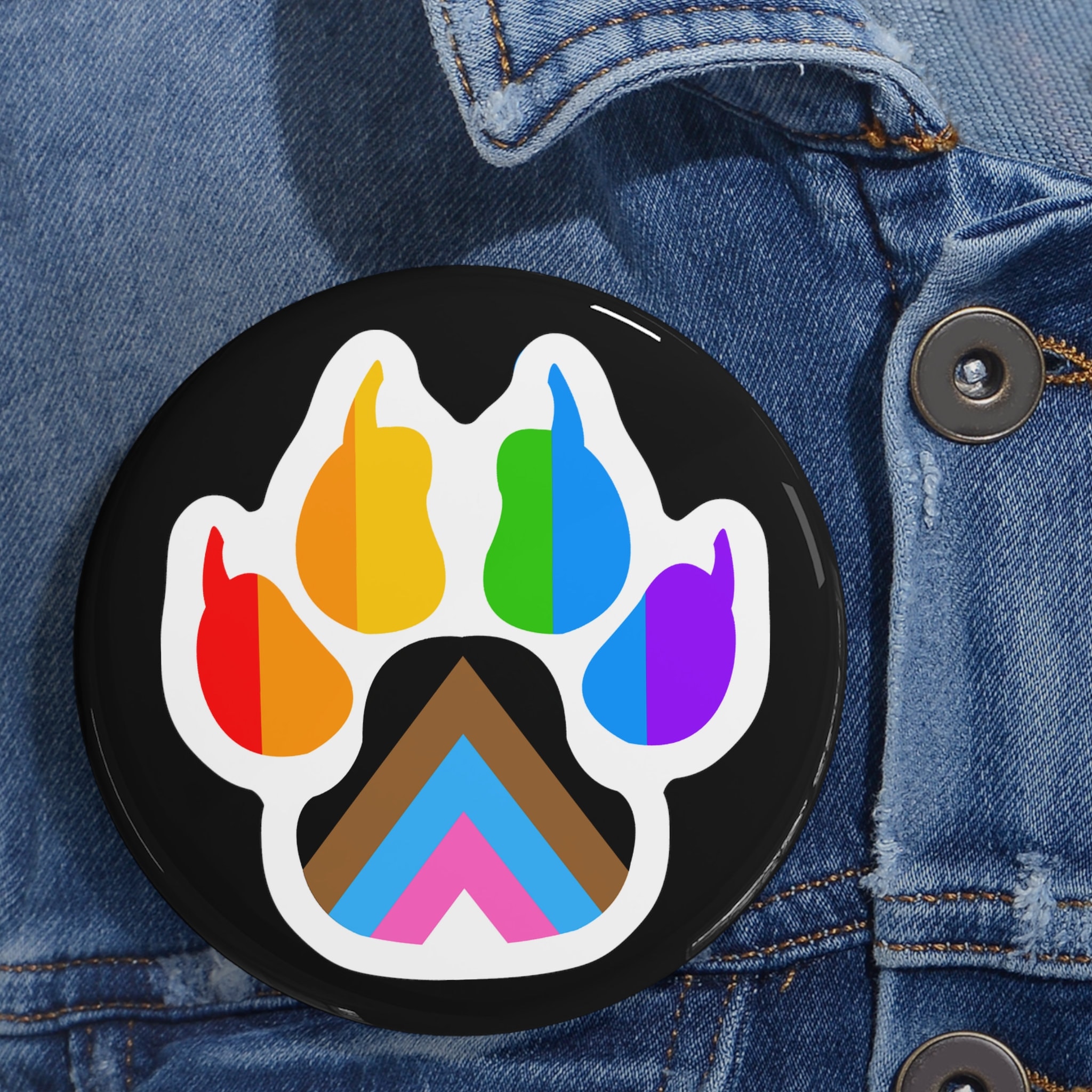 LGBTQIA Pride Paw Flag pin/badge Furry Pride - Etsy Australia
